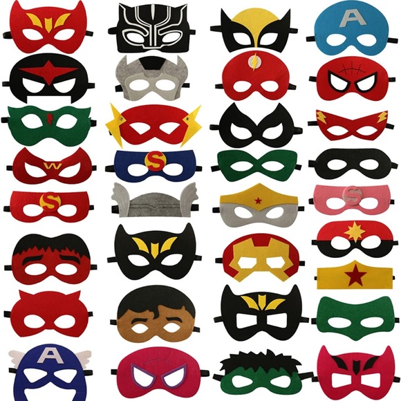 Accessories | New 33 Pack Kids Superhero Felt Masks Party Favors | Poshmark